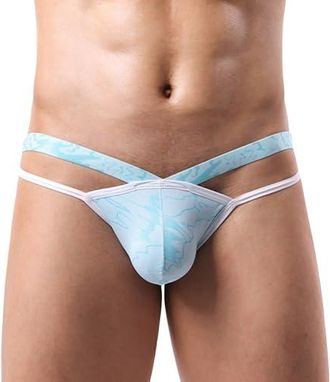 Generic String Homme sous Vetement Homme Sexy &Eacute;rotique Jockstrap Slip Tronc en Soie Mesh Transparente Taille Basse Look Sexy pour Maison Soir&eacute;e Coquine Ou Ten