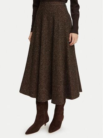 Luisa Spagnoli Trapezf&ouml;rmiger Rock Frazione 543515 Dunkelbraun A-Line Fit
