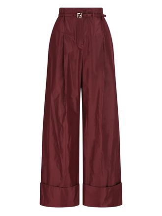 Fendi Hose mit FF-Schnalle - Rot