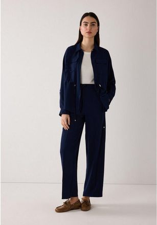 More & More Langarmbluse l&auml;ngere, legere Blusenjacke, Tunnelzug