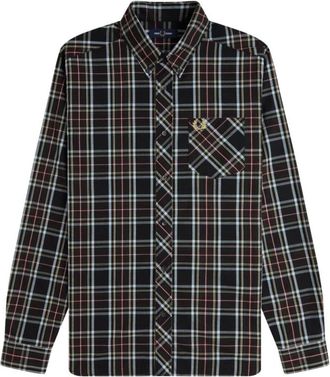 Fred Perry Homme, Chemises, Noir, Taille: XL Casual Shirt