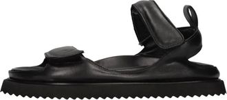 Elena Iachi Femme, Chaussures, Noir, Taille: 41 EU Sandale Minimaliste en Cuir