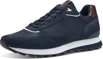 Marco Tozzi by Guido Maria Kretschmer Herren Sneaker flach Freizeit mit Schnürsenkeln, Blau (Navy Comb), 46
