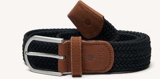 Faguo Ceinture tress&eacute;e noir et camel