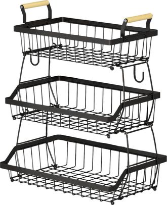 Generic K&uuml;chenregal f&uuml;r Arbeitsplatte, Organizer f&uuml;r Arbeitsplatte, Obstkorb-Aufbewahrungsregal f&uuml;r Metallarbeitsplatte | VA K&uuml;chenzubeh&ouml;r Organizer