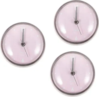 Garneck 3st Badezimmeruhr Süße Wanduhr Mini-duschuhr Kleine Wanduhr Badezimmer-Timer Vintage- Küchen Cartoon- en Batteriebetriebene Rosa Plastik