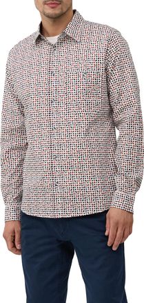 s.Oliver Slim Fit: Gemustertes Hemd aus Baumwollstretch