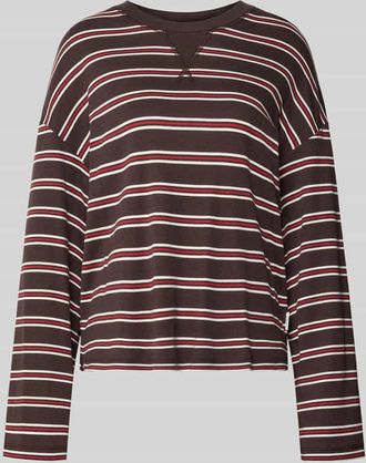 Closed Relaxed Fit Longsleeve aus Baumwoll-Mix mit Streifenmuster