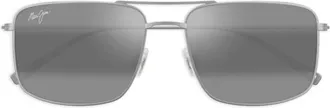 Maui Jim lunettes de soleil &agrave; monture rectangulaire Aeko - Gris