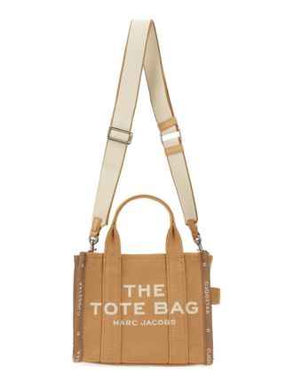 Marc Jacobs Womens Handbag The Tote Small Beige Cotton Handbags Hand Bags