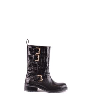 Dsquared2 Elegante High Boots mit Krokodilmuster - - Shoes - Damen - Schwarzk - 36 EU