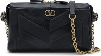 Valentino Garavani Hobo Bags - Chevron Quilted Black Leather Handbag - Gr. unisize - in Schwarz - f&uuml;r Damen