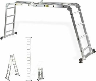 Dema Alu Mehrzweckleiter Gelenkleiter Vielzweckleiter Aluleiter Leiter 4x4 Sprossen