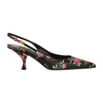 Dolce & Gabbana Femme, Chaussures, Multicolore, Taille: 36 EU Escarpins Slingback &agrave; Imprim&eacute; Floral avec Petit Talon