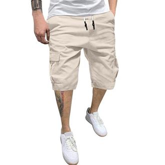 Generic Pantalons de jogging pour hommes Pantalons d&eacute;t&eacute; pour homme Couleur unie Grande taille D&eacute;contract&eacute; Tous les shorts Pantalon cargo tiss&eacute; &agrave; la mode avec 