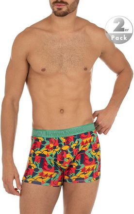 Bruno Banani Herren Unterwäsche grün Baumwolle & Mix Gemustert,unifarben,Geprintet