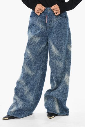 Dsquared2 Jeans TRAVELLER Furry Wide Leg 33cm Dsquared2