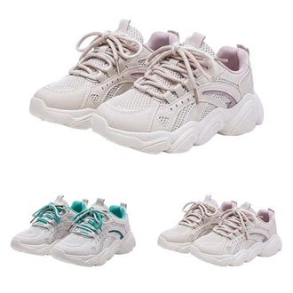 Generic Chaussures de sport d&eacute;contract&eacute;es pour femme avec doublure en maille respirante - Chaussures de course &agrave; pied antid&eacute;rapantes et confortables &agrave; lacets 
