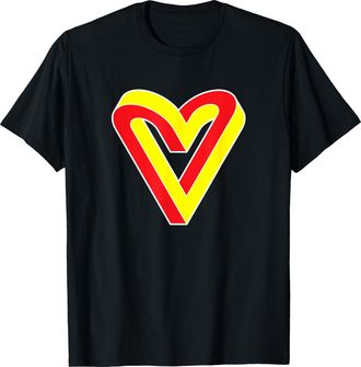 MathWare Nerdy Sheldon Impossible Heart Optische T&auml;uschung Mathe-Lehrer T-Shirt