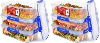 Sistema KLIP IT PLUS R&eacute;cipients de conservation alimentaire | 2,2 litres | Bo&icirc;tes alimentaires &eacute;tanches, empilables et herm&eacute;tiques | lunch box enfant | 3 pi&egrave;c