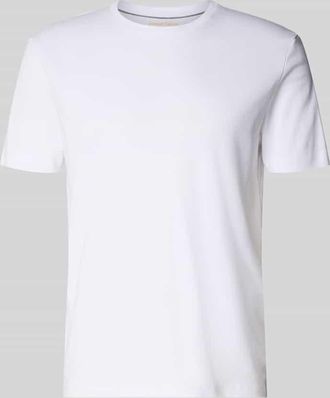 Christian Berg T-Shirt mit geripptem Rundhalsausschnitt