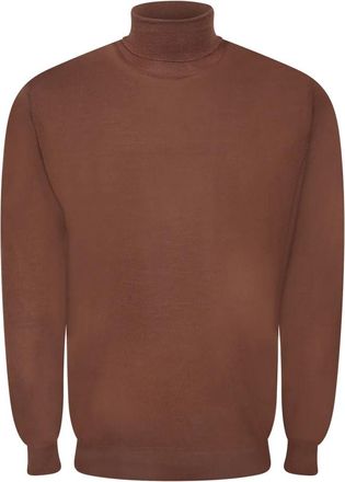 Dell'Oglio Homme, Pulls, Brun, Taille: XL Pull Col Roul&eacute;