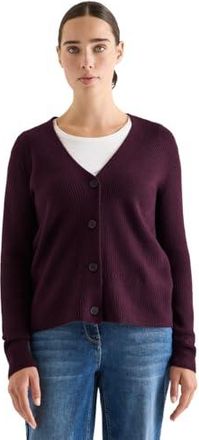 Cecil 2515394 Cardigan avec détails structurés, Rouge Eggplant, L Femme