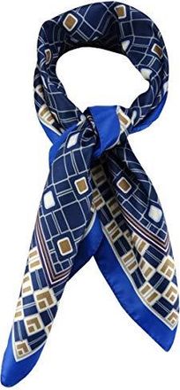 TigerTie Foulard en velours pour femme à motifs - Dimensions du foulard : 60 x 60 cm, Bleu royal, bleu marine, beige, violet, Größe: ca. Länge 60 cm, Breite 60