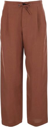 Brunello Cucinelli Femme, Pantalons, Brun, Taille: 36 FR Wide Pantalons