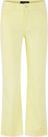 Marc Cain Femme, Pantalons, Jaune, Taille: 42 FR Forli Jeans with Studs