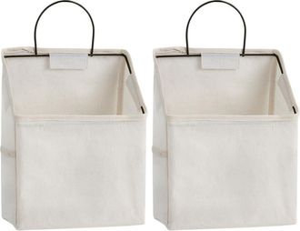 BESPORTBLE 2 St&uuml;ck H&auml;ngende Aufbewahrungstaschen Wandorganizer mit Gro&szlig;em Hauptfach und Seitentaschen Vielseitiger T&uuml;r Organizer f&uuml;r Bad K&uuml;che Schlafzimmer Atmun