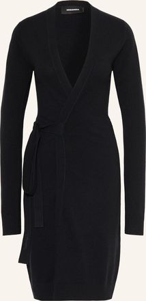Dsquared2 Wickelkleid Mit Cashmere schwarz