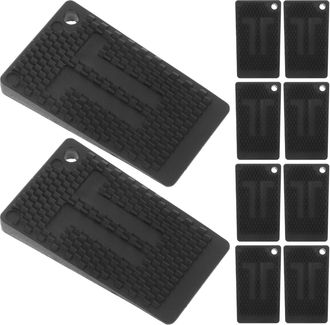 SOLUSTRE 10 St&uuml;ck Kunststoff Nivellierf&uuml;&szlig;e F&uuml;r M&ouml;belf&uuml;&szlig;e Schrankf&uuml;&szlig;e Nivellierf&uuml;&szlig;e M&ouml;belerh&ouml;hungen Tischbeine Verstellbare Pads M&ouml;belfu&szlig;matten Schwarz