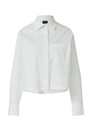 s.Oliver Langarmbluse Bluse Verk&uuml;rzte Hemdbluse aus Popeline