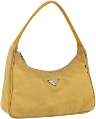 Prada Sac &agrave; main vintage en nylon Pre-owned - Femme - Pre-owned - Jaune - Taille: ONE Size