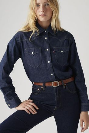 Levi's Ceinture En Cuir Lux - Femme - Marron / Cognac - 80