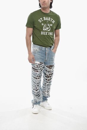 Dsquared2 Distressed Jeans 642 With Rhinestone Embellishment 20cm Dsquared2