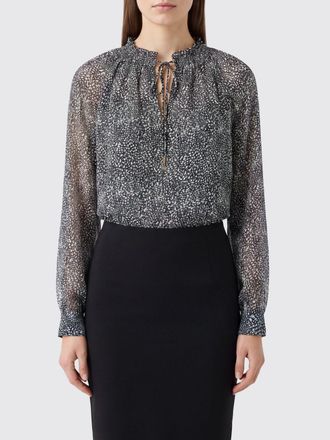 Michael Kors Lang&auml;rmlige Georgette-Bluse mit abstraktem Muster