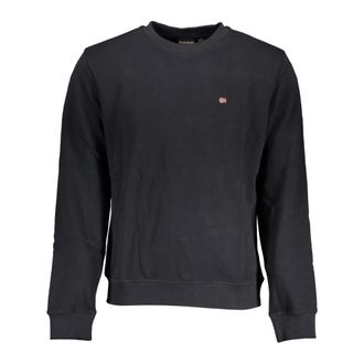 Napapijri Schwarzer Pullover mit langen &Auml;rmeln und gesticktem Logo - - Sweatshirts & Hoodies - Herren - Schwarzk - L