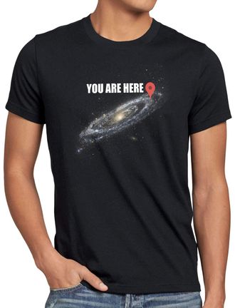style3 Galaxy - You Are here Herren T-Shirt navigationssystem, Gr&ouml;&szlig;e:XXL