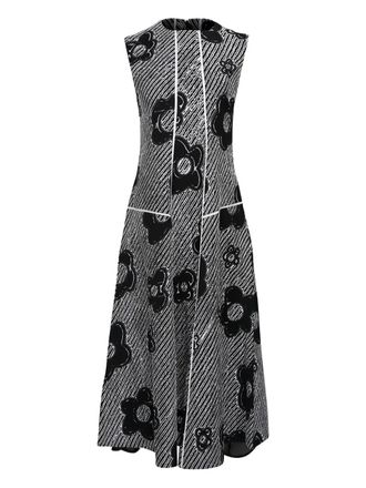 Love Birds robe mi-longue &agrave; fleurs Day - Noir