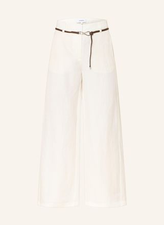 Comma Comma Marlenehose Mit Leinen weiss