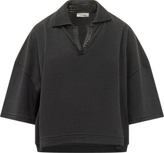 ATOMOFACTORY Atomofactory, Femme, Tops, Noir, Taille: 36 FR Polo Jersey Crochet