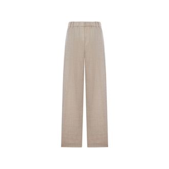 Brunello Cucinelli Weite Hosen - - Trousers - Damen - Beige - L