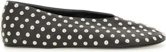 Jil Sander Nappa Ballerina Flats With Metallic Studs - Gr. 37,5 (EU) - in Schwarz