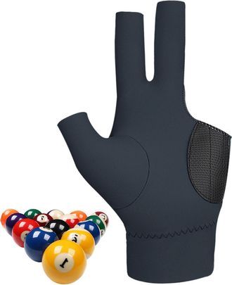 Generic Billard-Handschuhe - Pool-Queue-Handschuhe, rutschfest Und DREI-Finger-Design | Vielseitiges Billardzubehör, Ideal Für Linke Oder Rechte Spieler Bei B