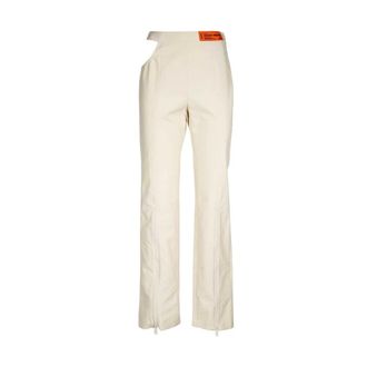 Heron Preston Baumwoll Straight-leg Hose mit Cut-out Details - - Trousers - Damen - Beige - XS