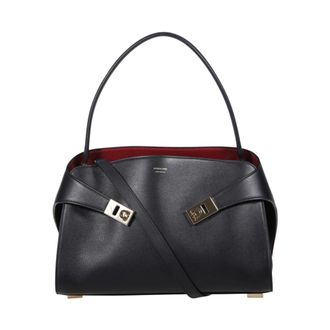Ferragamo Hug Soft Bicolor Bag - - Bags - Damen - Schwarzk - ONE SIZE