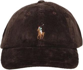 Ralph Lauren Casquette en velours c&ocirc;tel&eacute; - Homme - Accessoires - Brun - Taille: ONE Size