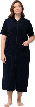 Ulla Popken Damen Bademantel, Nachtblau, 42-44